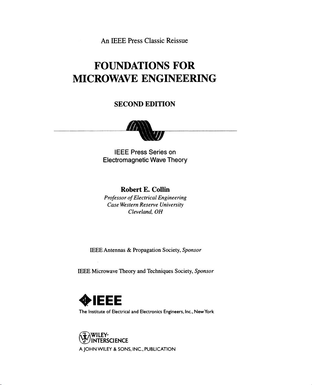 微波工程FoundationsForMicrowaveEngineering2ndEd.pdf_微波工程,微波工程第四版pdf资源-CSDN下载