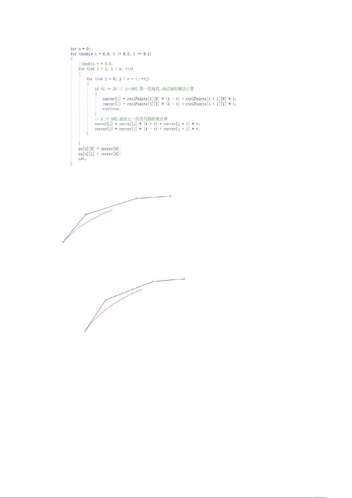 计算机图形学实验：Bezier曲线与B样条曲面绘制_Bezier曲线绘制算法 - CSDN文库