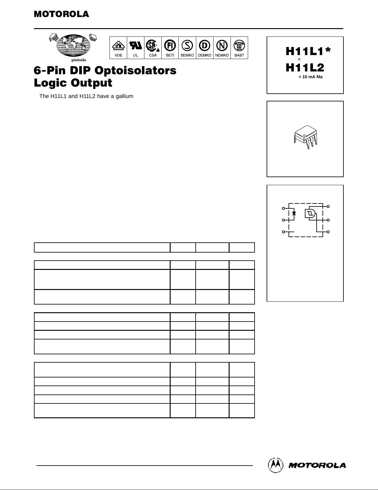 H11L1/H11L2光耦：高速隔离，噪声消除，电机控制 - CSDN文库
