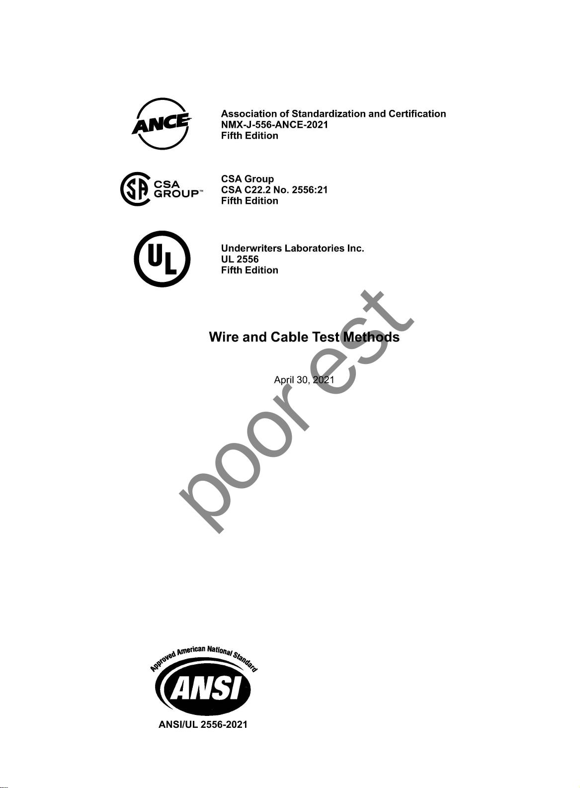 UL2556：2021WireandCableTestMethods-完整英文版（210页）.pdf资源-CSDN下载