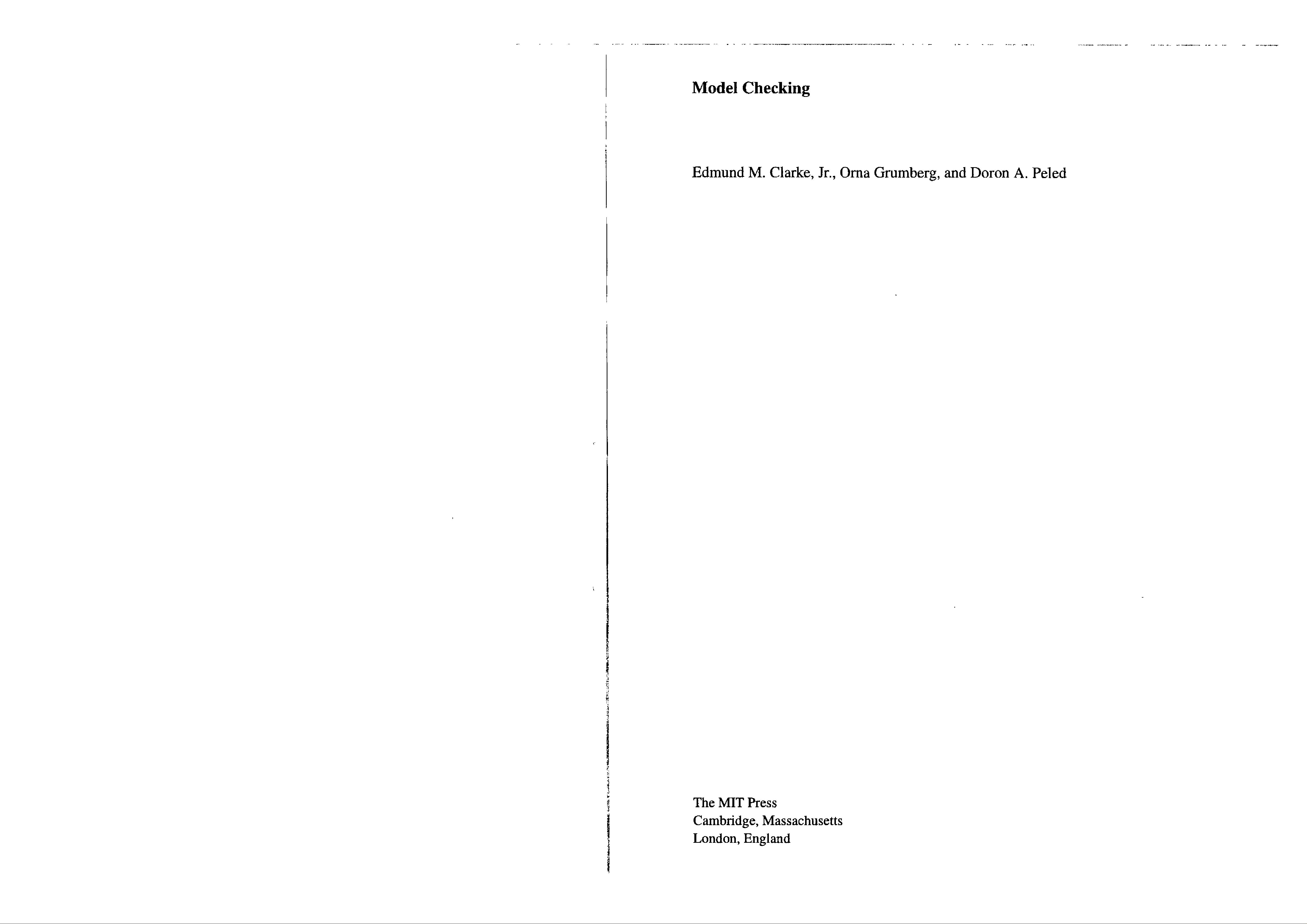 Model Checking 模型检查 Edmund M. Clarke 经典书籍 - CSDN文库
