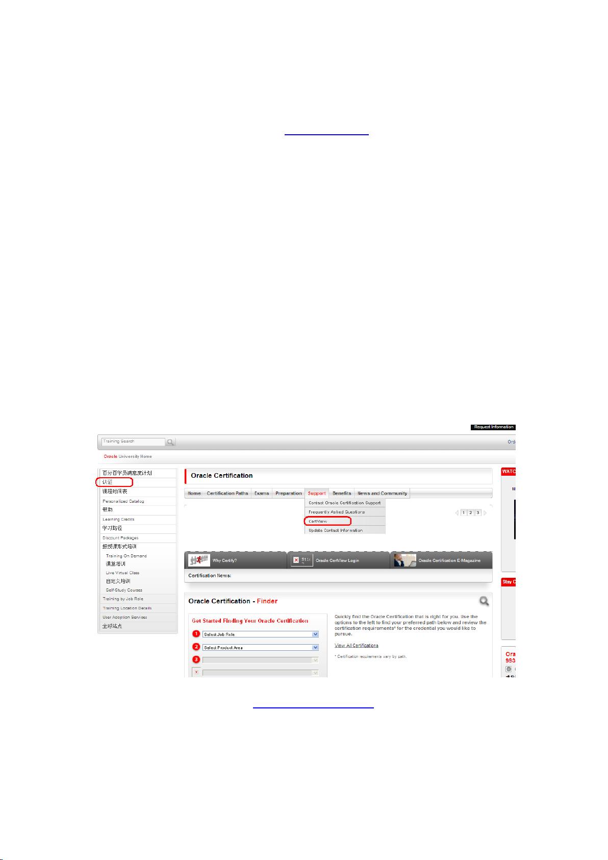 Oracle CertView系统使用指南：登录与功能详解 - CSDN文库