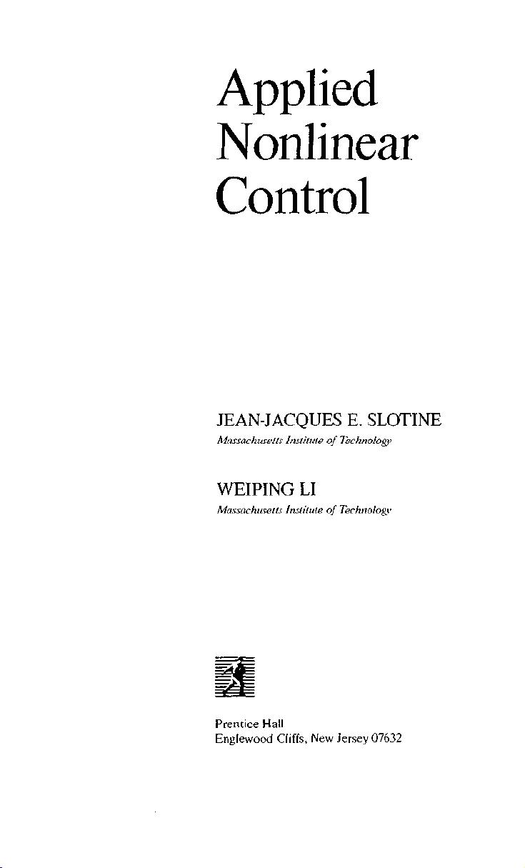 Applied Nonlinear Control 应用非线性控制 MIT版本 - CSDN文库