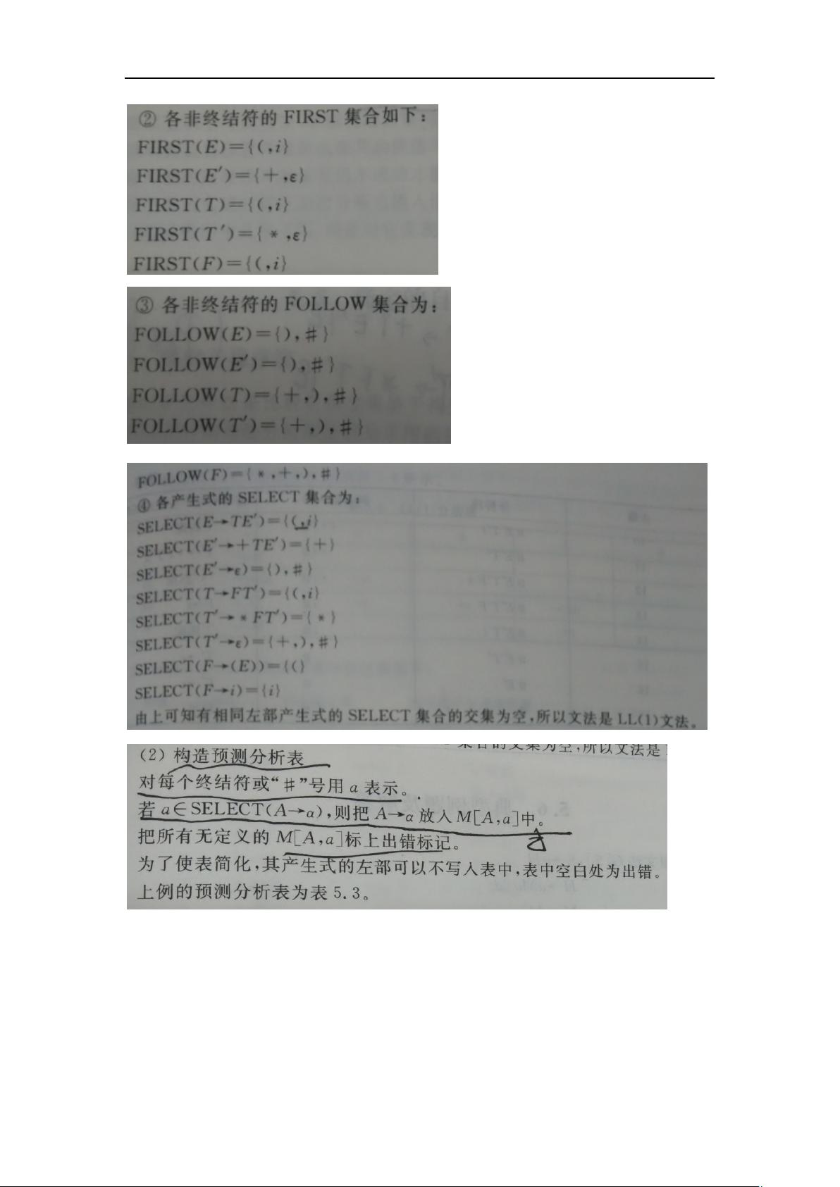 实验5 Ll1语法分析程序的设计与实现c语言docc语言语法分析程序ll1分析法ll1分析法程序设计资源 Csdn文库 