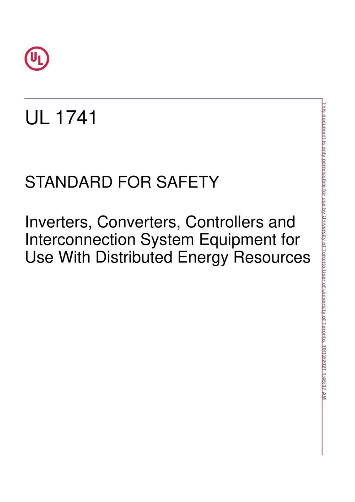 UL1741-2021用于分布式能源资源的逆变器、转换器、控制器和互连系统设备.pdf资源-CSDN下载