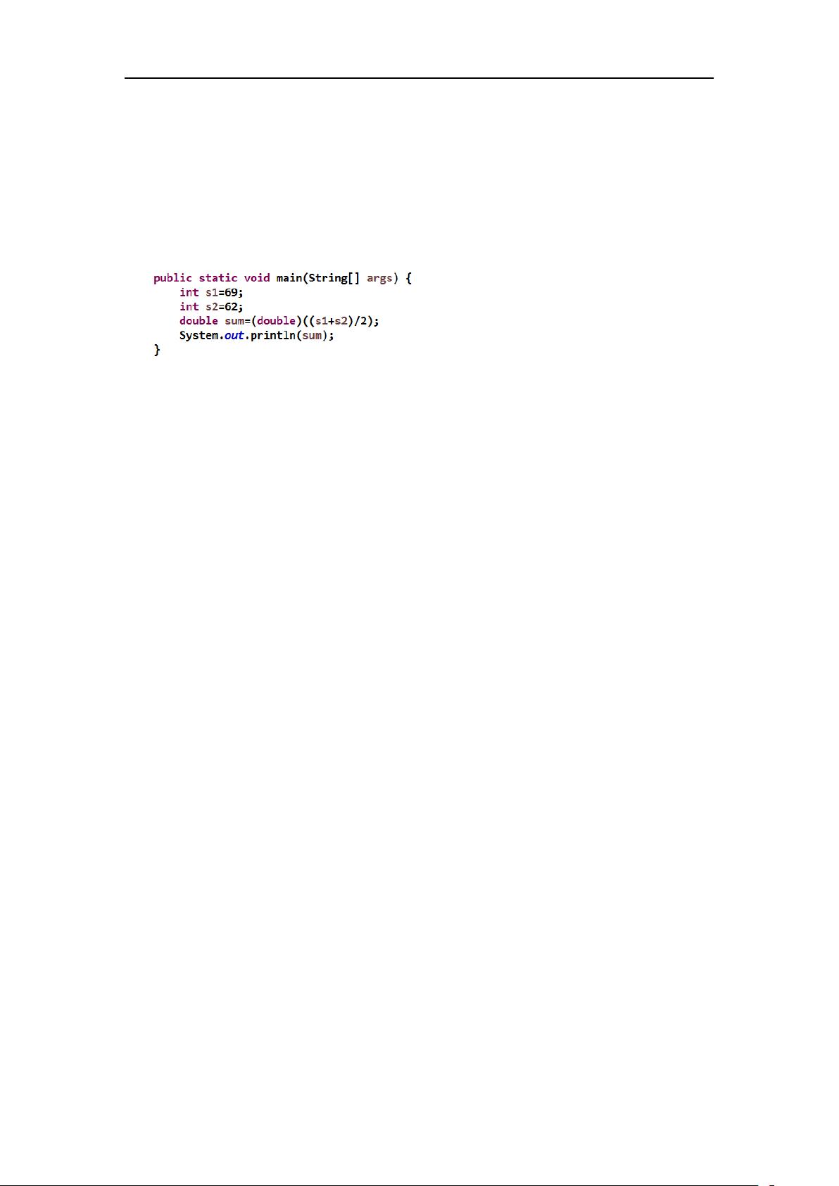 Java逻辑基础题1 数据类型和运算符 答案docx资源 Csdn下载
