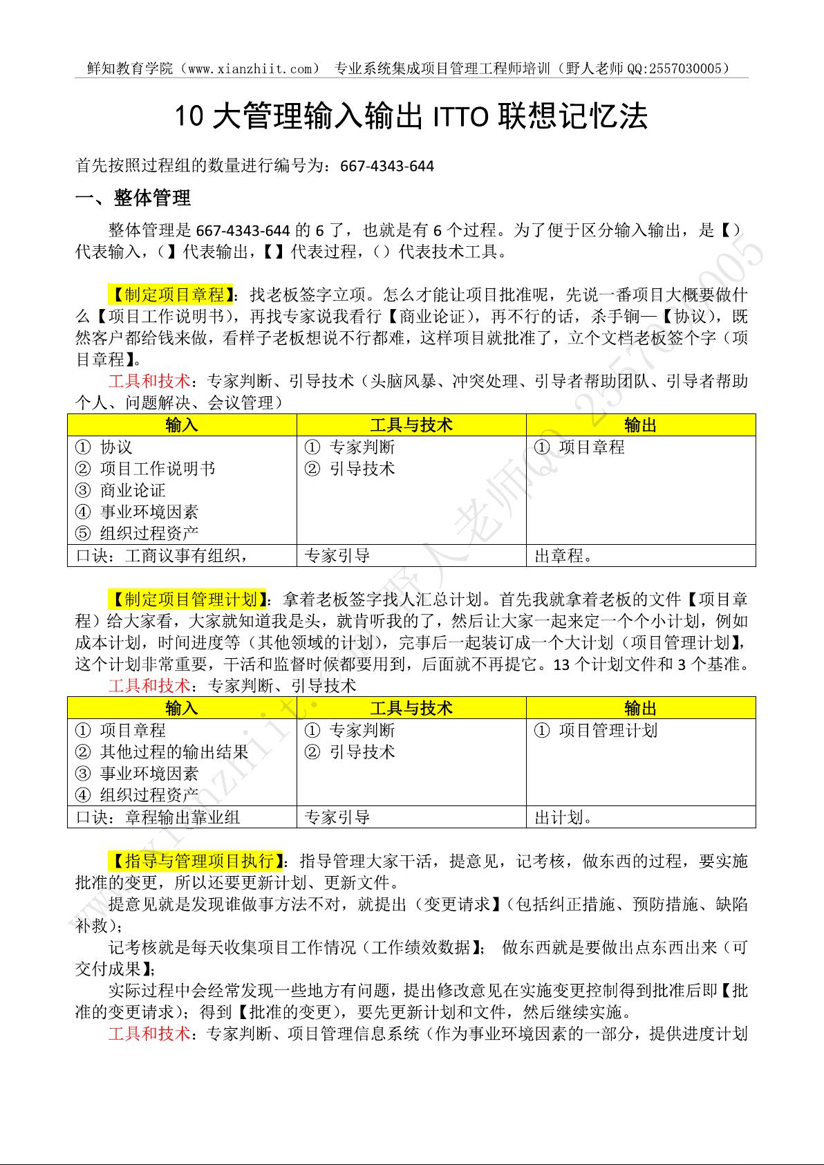 《10大管理输入输出ITTO联想记忆法》_itto资源-CSDN下载