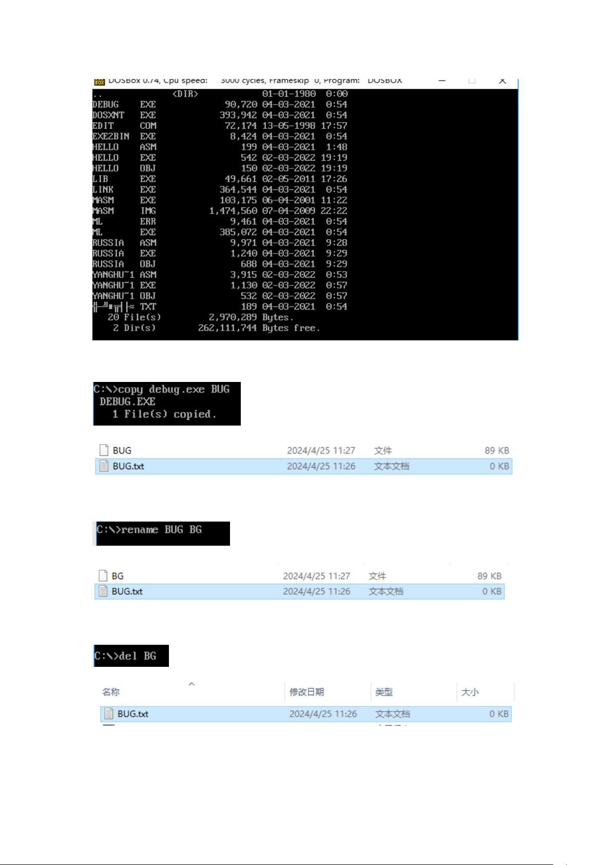 《计算机组成原理与汇编语言》实验报告 Debug及指令操作 Csdn文库