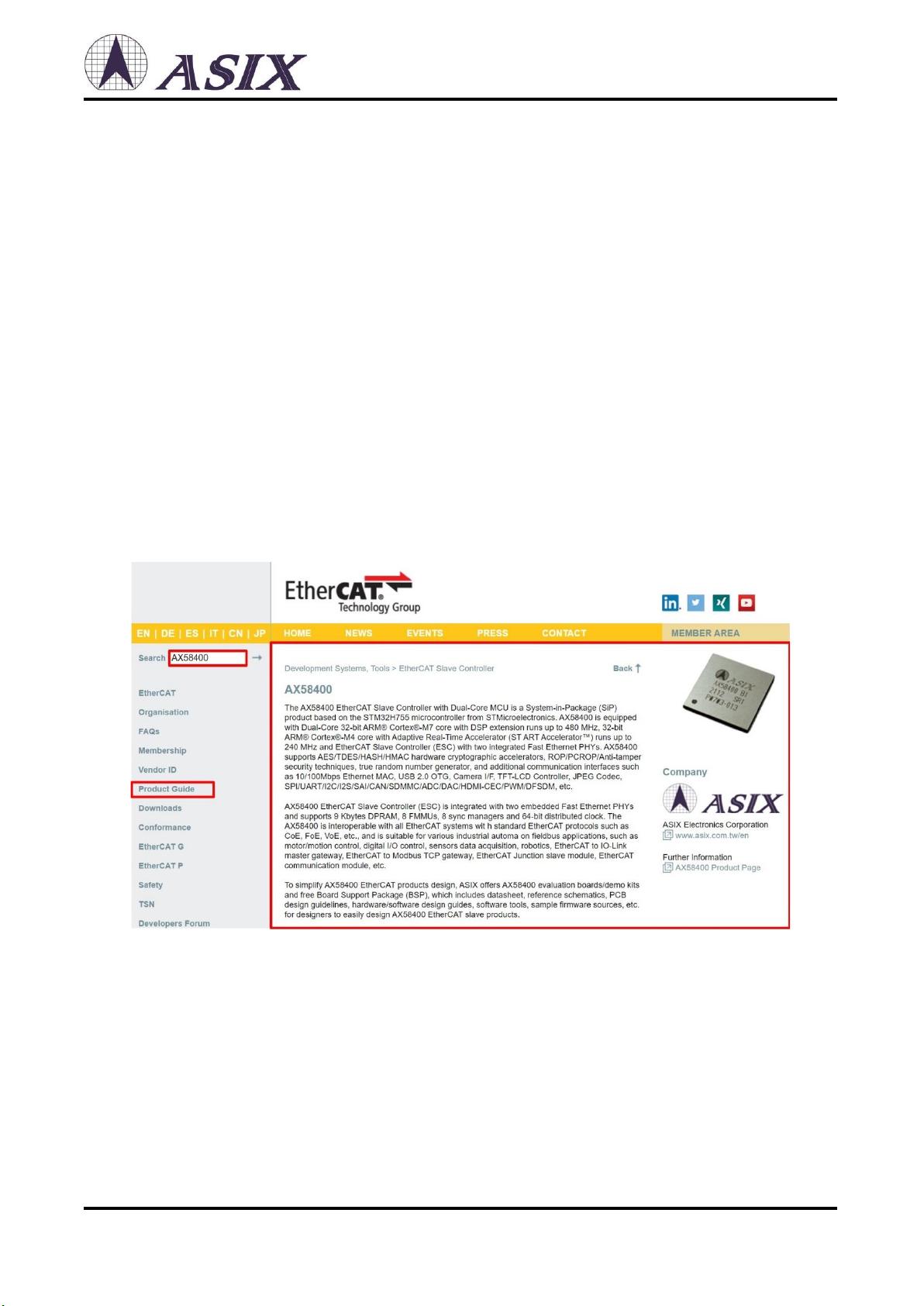 亚信AX58400 EtherCAT从站芯片：快速设计高效能工业自动化产品_EtherCAT从站芯片选型指南 - CSDN文库