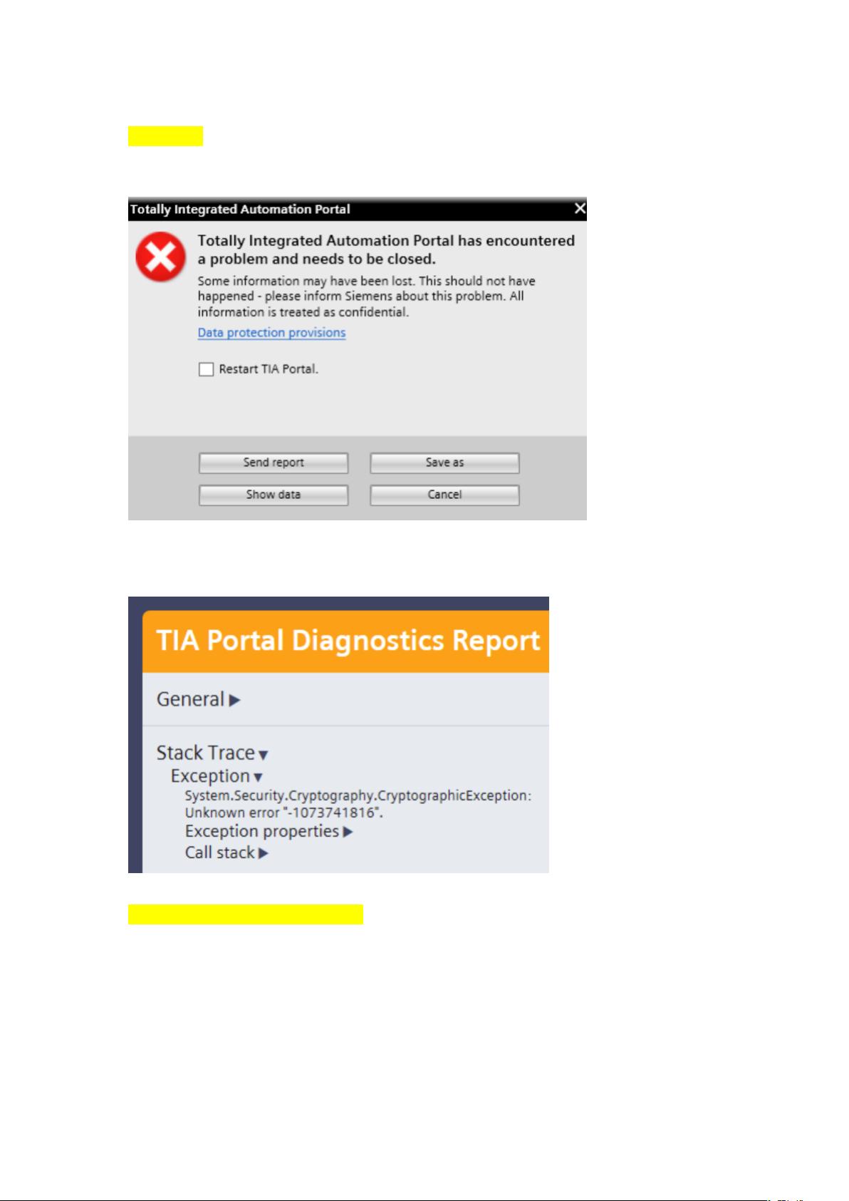 TIA博途在编译PLC时出现崩溃的解决方法.docx_博图创建新数据接口崩溃资源-CSDN下载